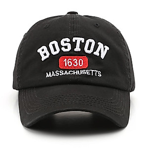 Boston Cap Unisex Baseball Cap Sun Hat Adjustable Trucker Cap (Beige)