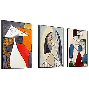 Wall Art Canvas Wall Art Framed Wall Art Simple Abstract Wall Art 24 "X 32" Black Frame 3 Piece Suite Suitable For Living room Bedroom Bathroom Dining Room Kitchen Office Wall Decor Aesthetic Wall Art (grey, 24 "X 32" X 3 pieces)