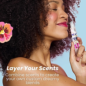 Blossom Roll on Perfume for Women Alcohol Free Rollerball Perfume Oil with Essential Oils, Infused with Real Flowers, Made in USA, 0.3oz, 3 pack Mini Gift Set, Hibiscus/Honey Jasmine/Rose