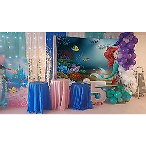 Mermaid Princess Backdrop,Under The Sea Mermaid Background for Photography Girls Birthday Party Decoration Supplies 5x3ft