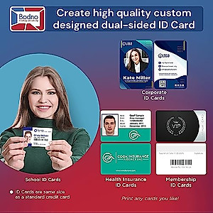 Bodno Fargo DTC4500e Dual Sided ID Card Printer & Complete Supplies Package ID Software - Bronze Edition