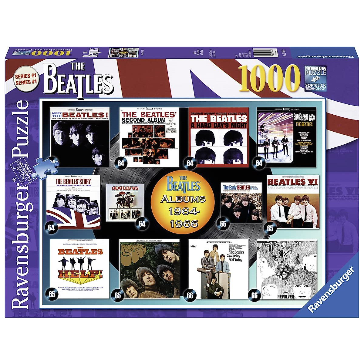 Ravensburger -The Beatles -Albums 1964-66 1000 Piece Jigsaw Puzzle for Adults – Every Piece is Unique, Softclick Technology Means Pieces Fit Together Perfectly
