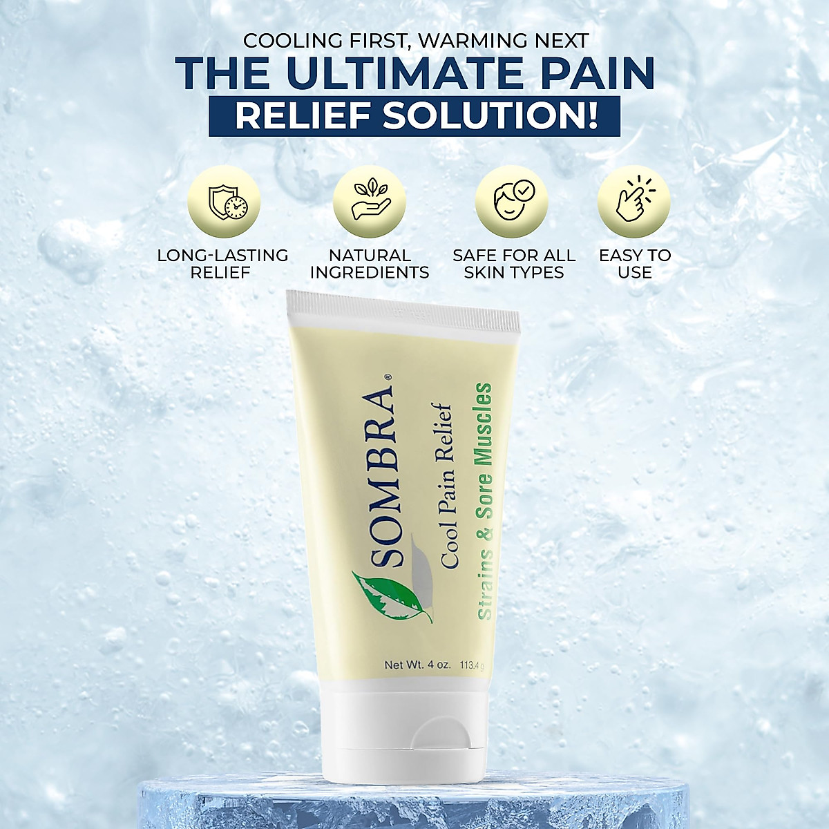 Sombra Cool Pain Relief Gel, 4 Ounce