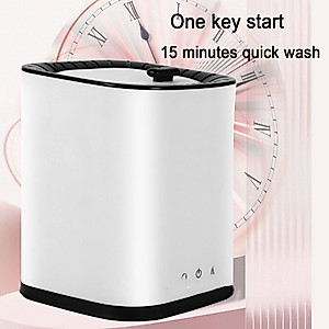 2.5L-Smart Mini Washing Machine, New Compact Washing Machine, Suitable for Underwear or Small Items, Apartment, Dorm, Camping, RV Travel Laundry-White