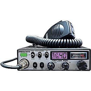 President Taylor FCC, 12/24V CB Radio, 40 Channels AM, Up/down Channel Selector, Volume Adjustment and ON/OFF, Multi-Functions LCD Display, S/RF Vu-Meter, Beep Function, EMG Programmable, Talkback