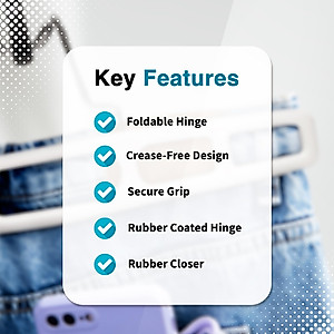 DEILSY™ 10 Pack Pants Hangers Skirt Hangers - Space Saving Pant Hangers with Locking Hook - Versatile Skirt Hangers for Closet Organization - White - Jean Hangers for Men and Women Heavy Duty Hangers