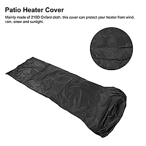 89x33.4x18.9in Garden Heater Dust Cover 210D Oxford Cloth Tear-Proof,Standup Patio Heater Cover, Anti-Snow, Wind-Resistant Dust-Proof Cover Outdoor Waterproof Dustproof Accessory, Patio Heater C