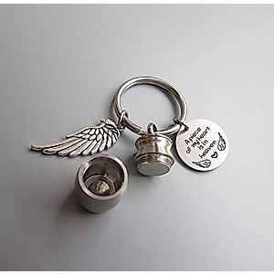 Small Cremation Urn Memorial Keychain A Piece of My Heart is in Heaven Mini Ashes Holder Key Chain Ashes Keepsake Remembrance in Memory of Loved One Dad Mom Sympathy Gift