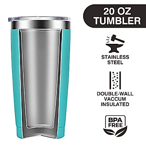 KIKERRO Soccer Coach Gifts for Women & Men, Baseball, Softball, Swim, Basketball, Cheer- Funny Gift Idea for Appreciation, Christmas, Birthday, 20oz Insulated Coach Tumbler, Mint