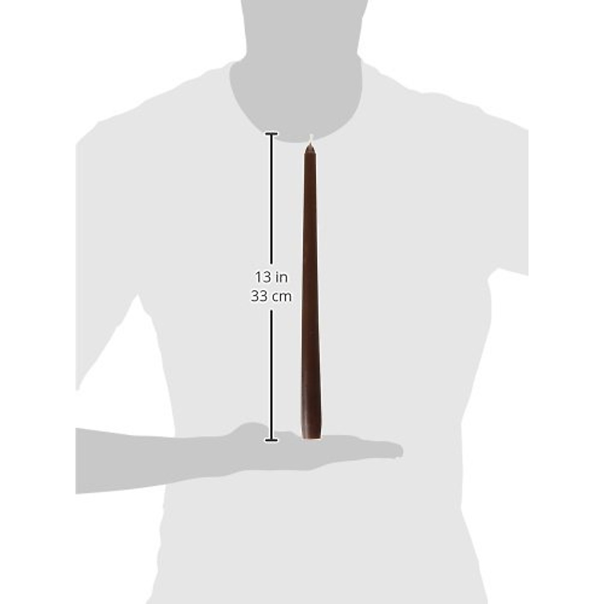 Zest Candle 12-Piece Taper Candles, 12-Inch, Brown