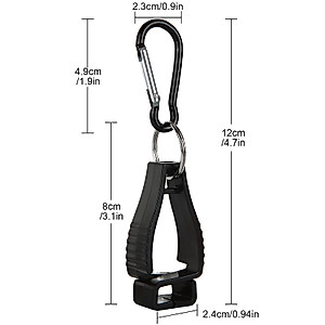 FVIEXE 20PCS Glove Clips for Work, Glove Holder Clip Work Safety Clip for Construction Guard Labor, Glove Grabber Glove Keeper Belt Glasses Helmets Hanger Clamp Catcher (10PCS Black, 10PCS Orange)