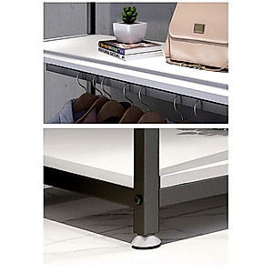 JIAO PAI Garment Racks Metal Coat Rack, Vertical Heavy Clothing Tidy Rails Boutique Clothing Store Storage Display Stand Multifunction Save Space Sturdy Long skirt and jacket stand