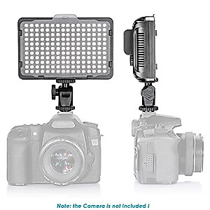 Neewer Dimmable 176 LED Video Light on Camera LED Panel with 2200mAh Li-ion Battery and Charger for Canon, Nikon, Samsung, Olympus and Other Digital SLR Cameras for Photo Studio Video Photography