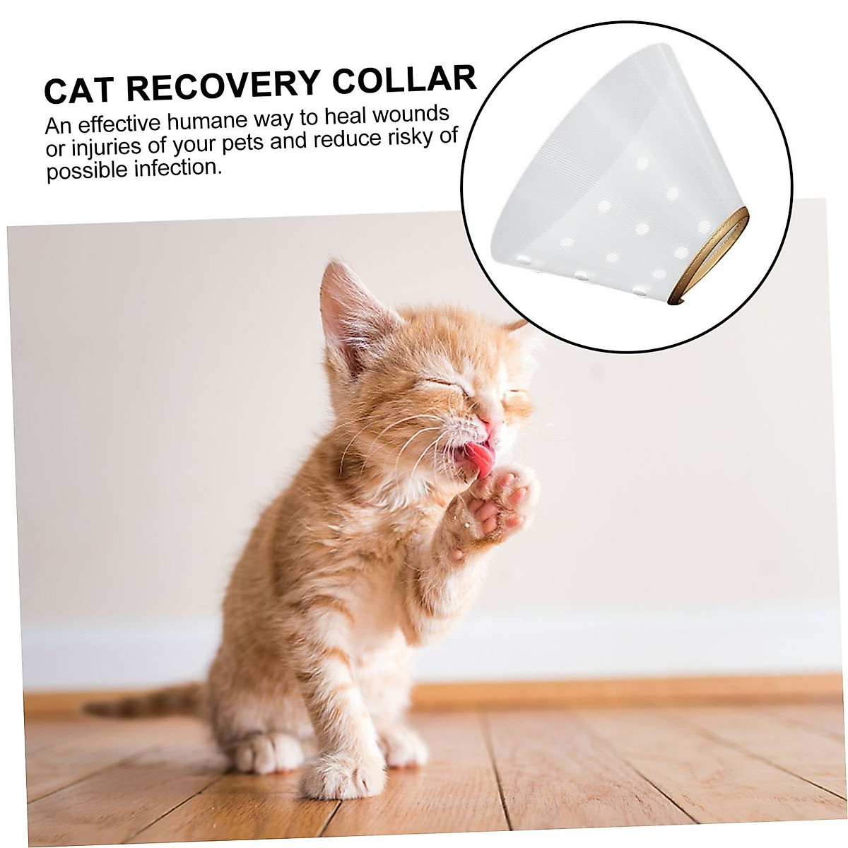 POPETPOP Elizabeth Circle Kitten Collars Adjustable Puppy Collars for Litter Dog Collars for Puppies Cat Recovery Collar Cat Recovery Neck Cone Cat Kitten Recovery Collar Pets Puppy Cone