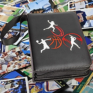 CLOVERCAT 4 Pocket Sports Card Binder Parent (4 Pocket, 400 Cards, Multi Sports, Brown)