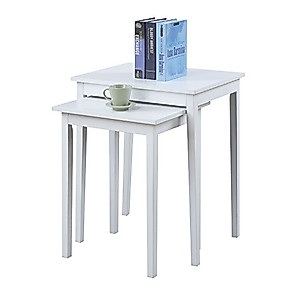 Convenience Concepts American Heritage Nesting End Tables, White
