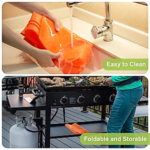 HONSREO 36" Griddle Silicone Mat for Blackstone 36/30/28 Inch, Food Grade Grill Protective Mat Overall Product Dimensions Grill Protector Cover Cuttable and Customizable