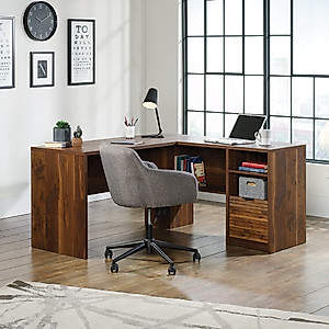 Sauder Harvey Park L-Shaped Home Office Desk, L: 59.06" x W: 59.06" x H: 30.0", Pacific Maple Finish