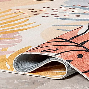 nuLOOM Ally Nautical Machine Washable Indoor/Outdoor Area Rug, 8' x 10', Multicolor