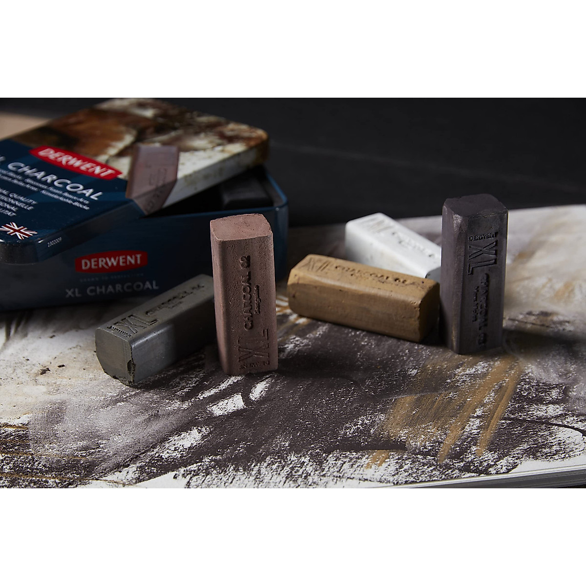 Derwent XL Charcoal Blocks Sanguine Each