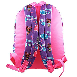 LOL Surprise Backpack for Girls Set - 16” LOL Surprise Backpack for School Bundle with Water Bottle, Stickers, More (LOL Surprise School Backpack)