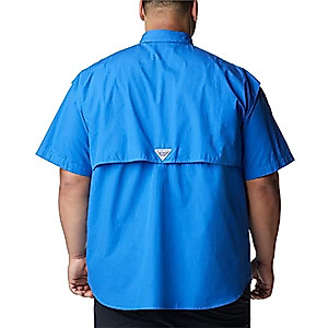 Columbia Standard Men’s Bonehead Short-Sleeve Work Shirt, Comfortable and Breathable, Vivid Blue, X-Large