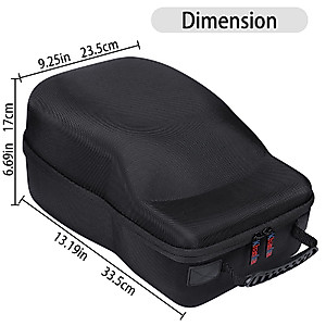 khanka Hard Storage Carrying Case Compatible with Baseball Caps This Organizer Holder Protects up to 8 Hats (Black)