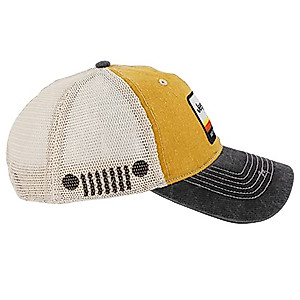 Jeep Have Fun Out There Patch Garment Washed Trucker Hat Unstructured Yellow