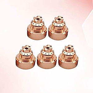 5PCS Air Plasma Cutter Nozzles Tips Electrode Cap Cutting Consumables for Cutting Torch