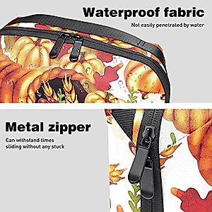 Travel Cord Organizer, Tech Organizer, Electronics Organizer, Cable Organizer Bag, Thanksgiving Pumpkin Fall