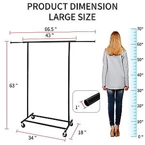 Fishat Simple & Heavy Duty Single Standard Rod Garment Rack