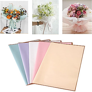 Corkwaw 24 Counts Color Flower Wrapping Paper,Waterproof Bouquet Wrapping Paper Used for DIY Crafts, Gift Packaging, Flower Shop Bouquet Packaging