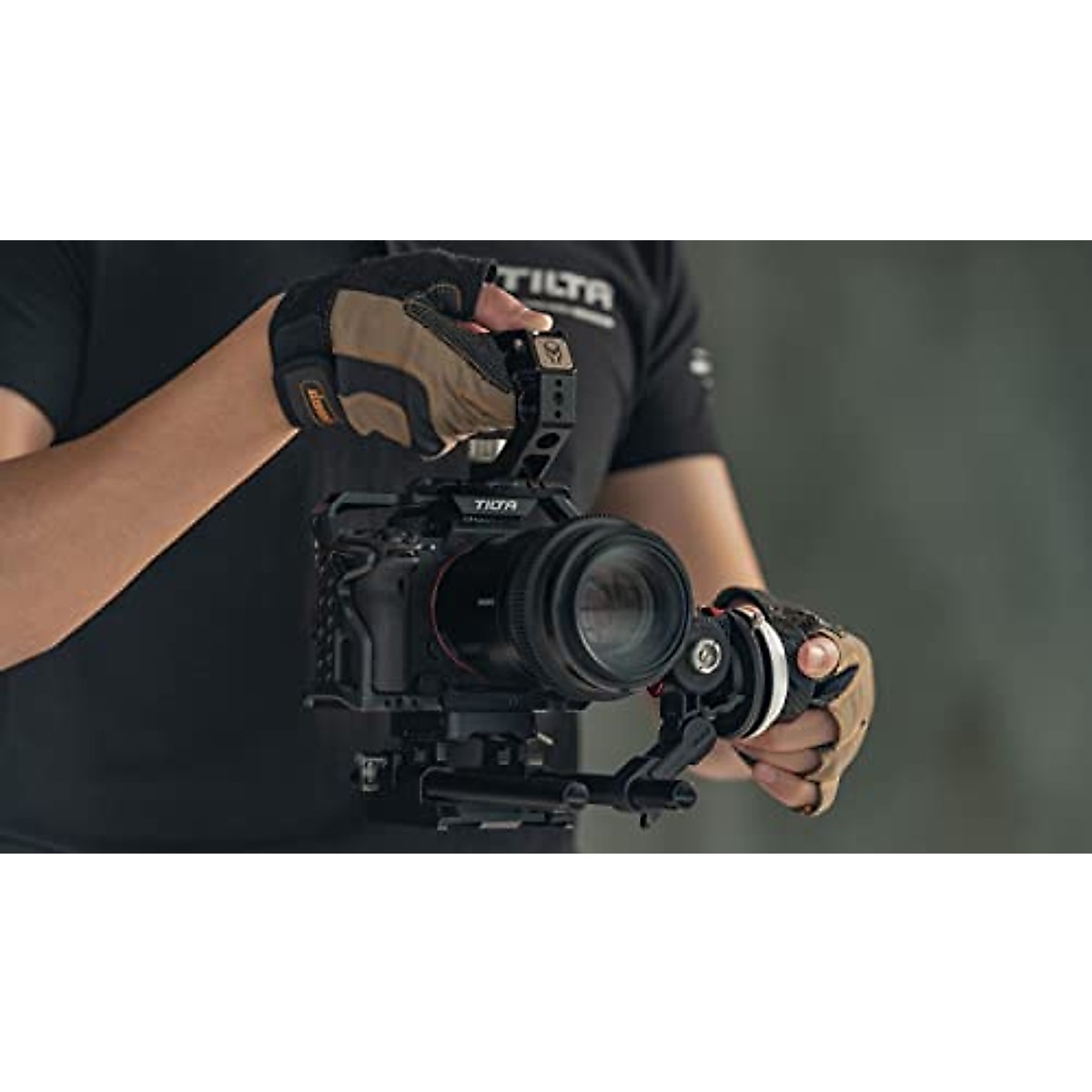 Tilta Tiltaing Pocket Follow Focus | Pull Focus on DSLR, Mirrorless, and Compact Cine Lenses | A/B Stops | Includes 15mm Rod & Rod Holder Mount | FF-T07