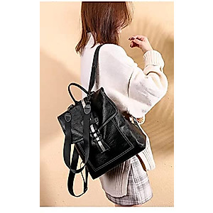 Women Backpack Purse PU Leather Shoulder Bag Travel Bag Handbag Casual Fashion Multifunctional Design Satchel Bags Anti-theft