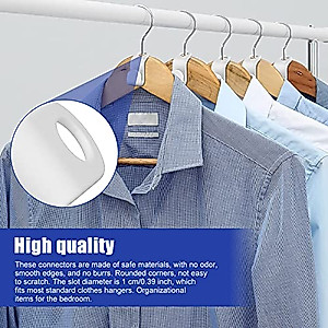 80Pcs Stackable Clothes Connection Hook Organizing Hangers Saving Home Space,Space Saver with Sturdy Plastic