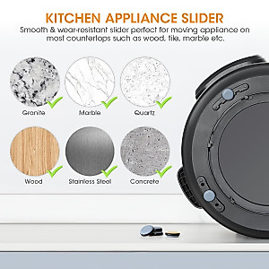 AIEVE Appliance Slider, 8Pcs Adhesive Magic Teflon Self Stick Slider for Most Countertop Small Kitchen Appliance Coffee Maker, Air Fryer, Pressure Cooker, Blender and More, Easy Moving & Saving Space