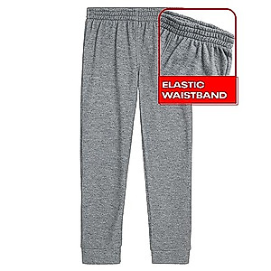 Reebok Boys' Sweatsuit Set - 2 Piece Fleece Hoodie Sweatshirt and Jogger Sweatpants (4-12), Size 8, Dark Grey Heather