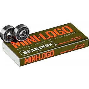 Mini-Logo Skateboards Bearings (Pack of 8), Silver