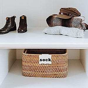 Basket Label Clips-12 Label Clips, Detachable, Can be Used on Storage Boxes, Baskets or Boxes (White)