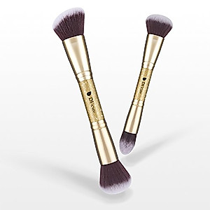 DUcare Makeup Brushes Duo End Foundation Powder Buffer and Contour Synthetic Cosmetic Tools 2Pcs