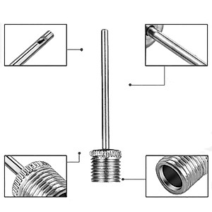TONUNI Air Pump Needle, Dual-Port Inflation Needles,Pump Needle for Football Basketball Soccer Ball Volleyball Rugby Balls (with Metal Box-PACK15)