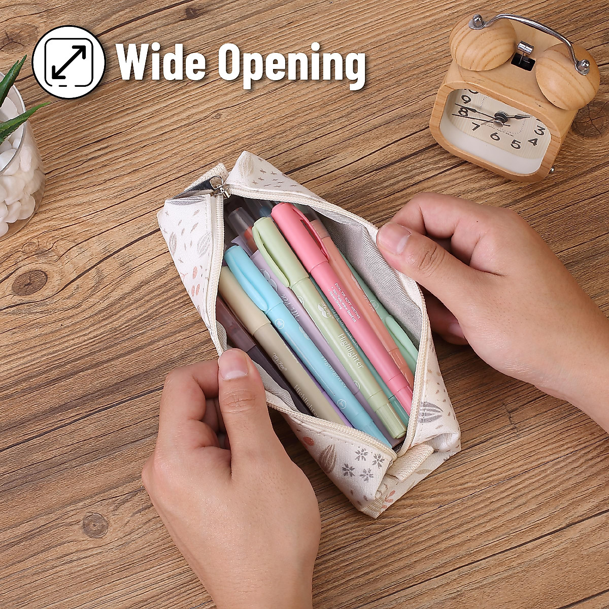 Mr. Pen- Cute Pencil Case Pouch, Boho Design, Multipurpose Canvas Bible Pencil Pouch