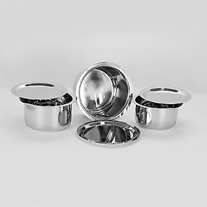 Sumeet 3 Pcs Stainless Steel Induction & Gas Stove Friendly Container Set/Tope/Cookware Set With Lids Size No.10 To No.12