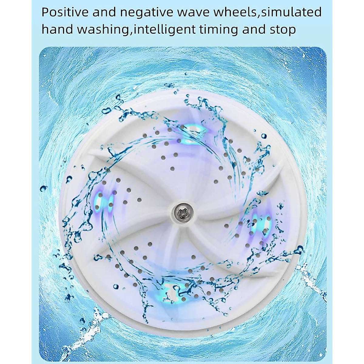 Portable Mini Ultrasonic Washing Machine Efficient Cleaning Turbine Washing Machine Mute Low Noise Laundry Machine for Light Clothes