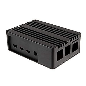 Akasa Pi-4 | Raspberry Pi 4 Case | Fanless Pi Case | Aluminium | Concealed SD Card Slot | Compatible with Raspberry Pi 4 Model B | Black | A-RA08-M1B