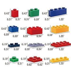 HUIZDQ 1500 Pieces Building Bricks, Classic Bulk Small Blocks, Classic Building Bricks Set Basic Building Blocks Compatible with All Major Brands
