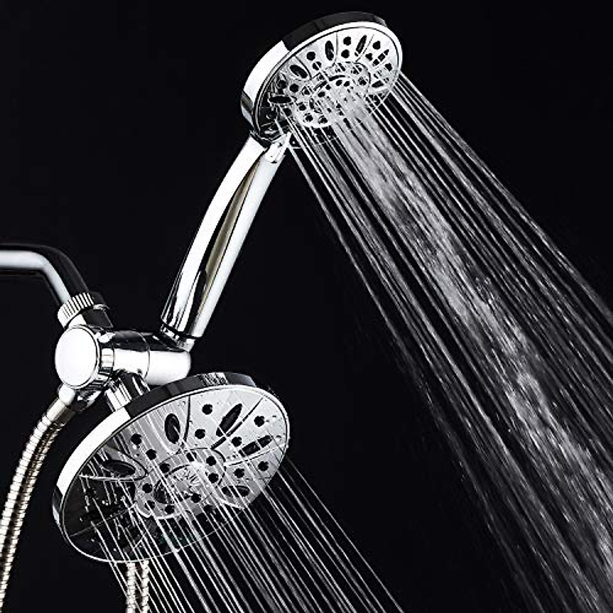 AquaDance Premium High Pressure 3-Way Rainfall Combo Combines The Best of Both Worlds-Enjoy Luxurious Rain Showerhead and 6-Setting Hand Held Shower Separately or Together, Chrome