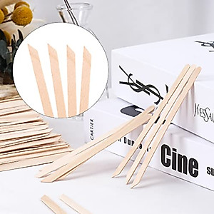 1200Pcs Wooden Wax Sticks Small Wax Spatula Eyebrow Wax Sticks for Hair Removal Eyebrow Lip Nose Brow Wax Applicator Sticks (Slanted Handle)