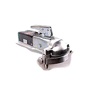 Alarmed stainless steel trailer coupler hitch lock loud alarms 120dB alarm travel camp ground camping horse shows boat marina dump trailers storage RV park locking cargo curt demco atwood stop thieves