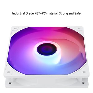 Thermalright TL-C12CW-S X3 CPU Fan 120mm White ARGB Case Cooler Fan, up to 1550RPM Cooling Fan，4pin PWM Silent Computer Fan with S-FDB Bearing Included